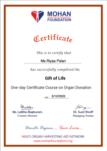 From the ‘Perspective’ of an Organ Donation Ambassador – MOHAN Foundation